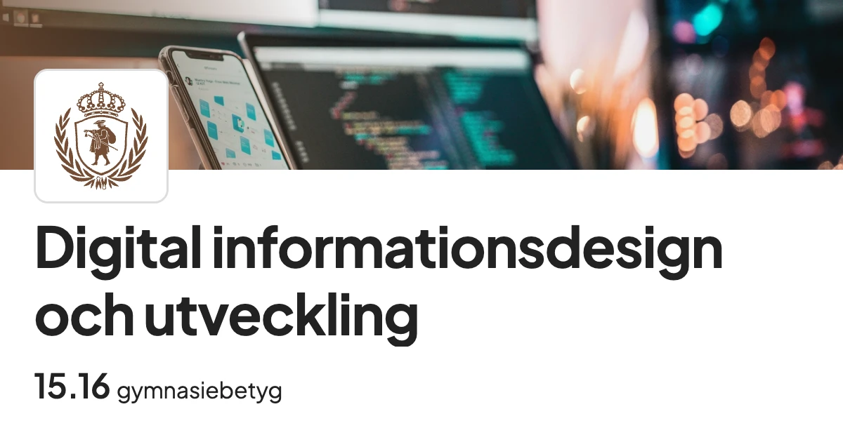 Digital informationsdesign och utveckling distans Borås - Antagningspoäng