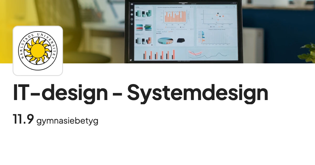IT-design - Systemdesign Karlstad - Antagningspoäng