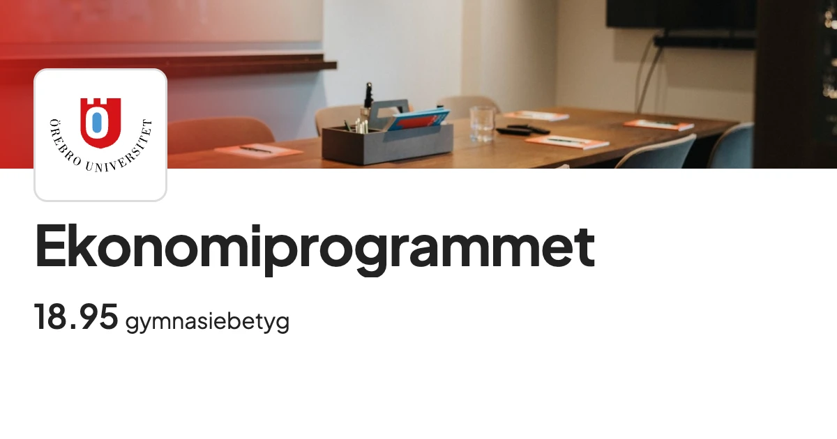 Ekonomiprogrammet Örebro - Antagningspoäng