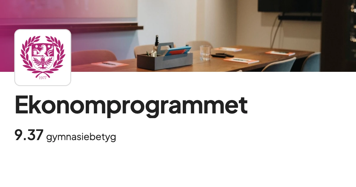 Ekonomprogrammet Skövde - Antagningspoäng