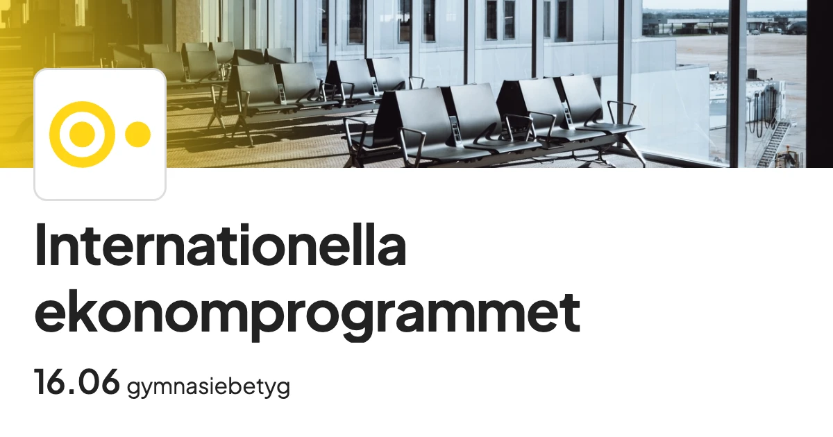 Internationella ekonomprogrammet Södertörn - Antagningspoäng