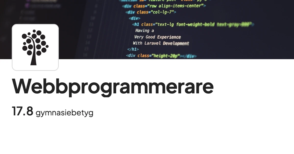 Webbprogrammerare distans Linnéuniversitetet - Antagningspoäng
